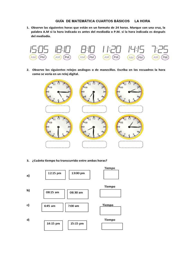 Prueba La Hora PDF | PDF | Horología | Informática y tecnología de la ...