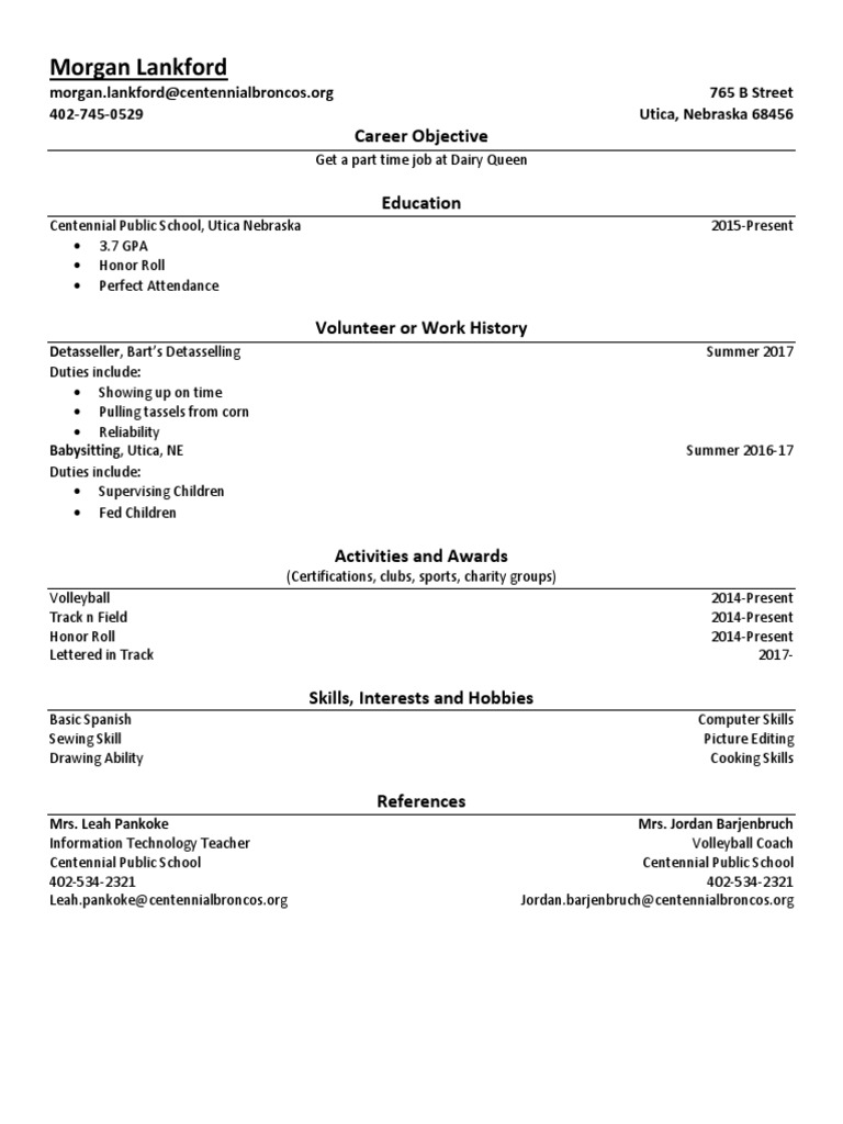 Resume Template | PDF | Behavior Modification
