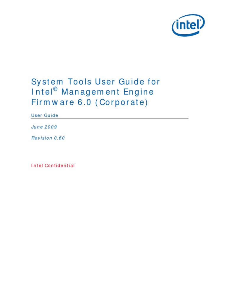 System Tools User Guide For Intel Management Engine PDF | PDF ...