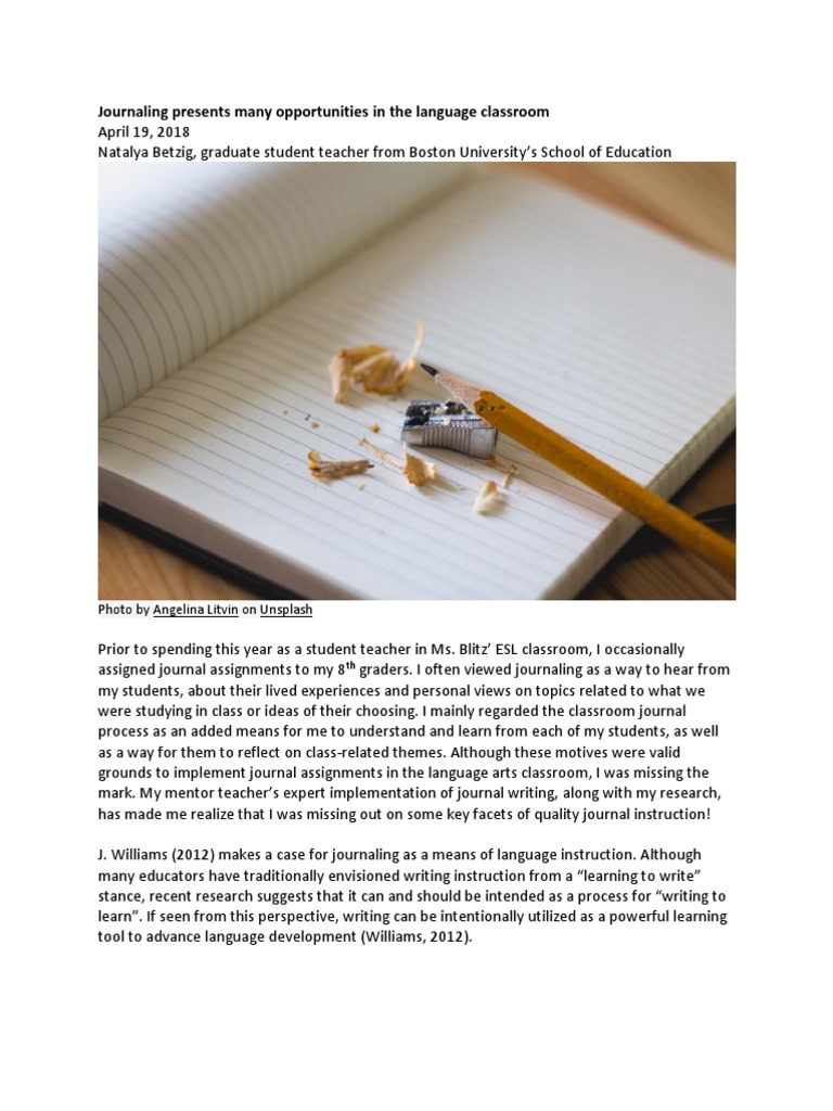 Enhancing Language Learning Through Journaling | PDF | Second Language ...