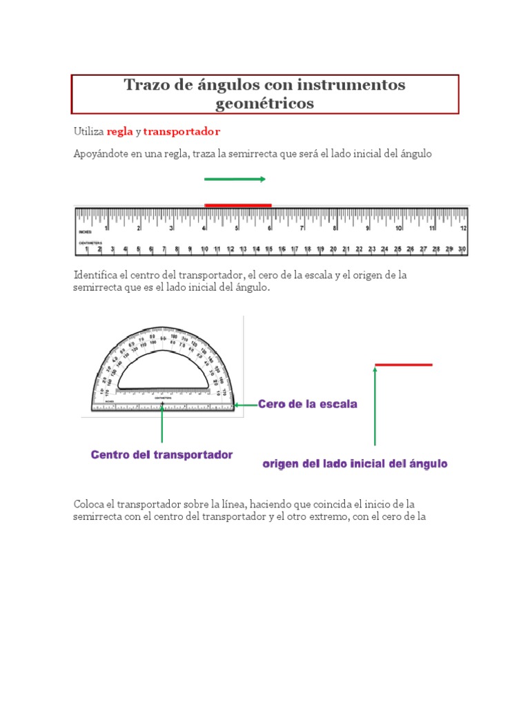 CONSTRUCCION ANGULOS | Geometría | Matemáticas