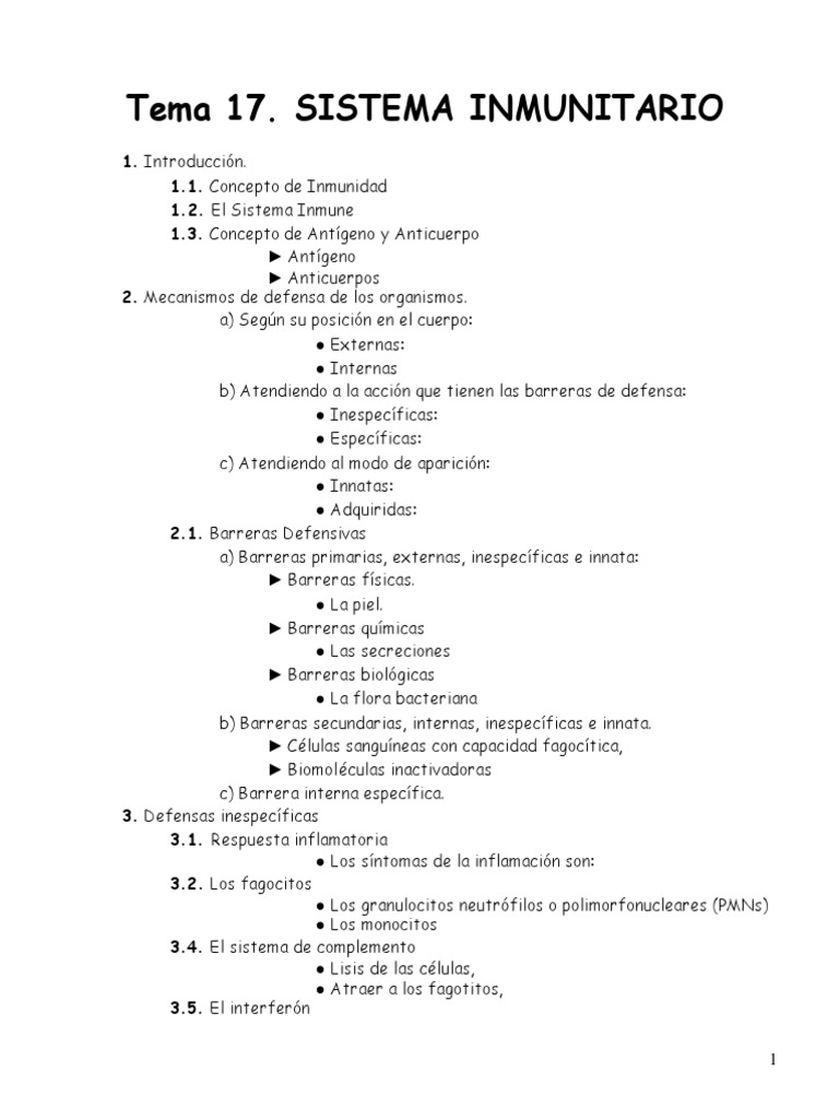 T 17 Sistema Inmunitario | Descargar gratis PDF | Sistema inmune | Linfocitos