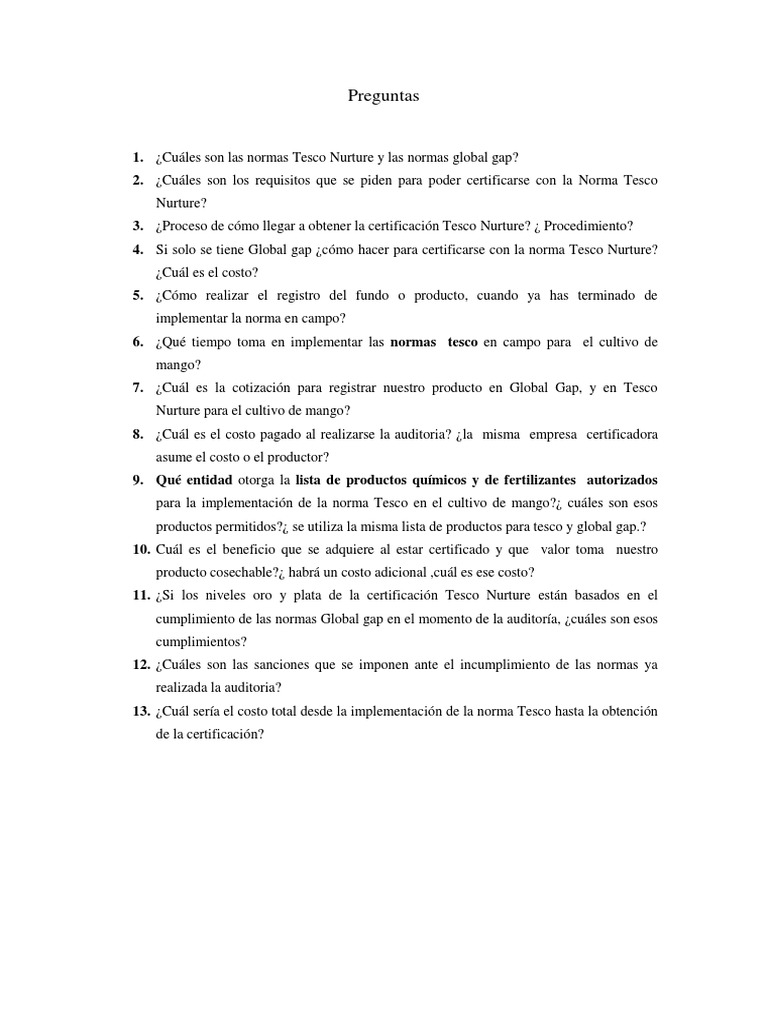 Certificación Tesco Nurture: Guía Completa | PDF | Finanzas y dinero ...