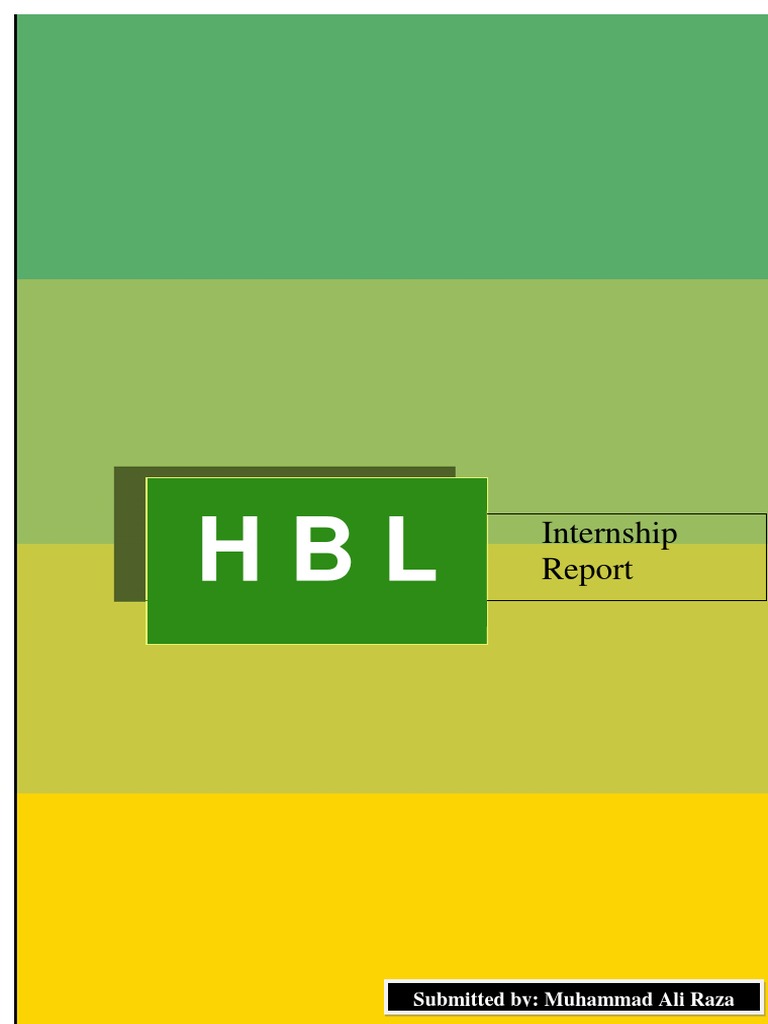 HBL Internship Report | PDF | Banks | Investing