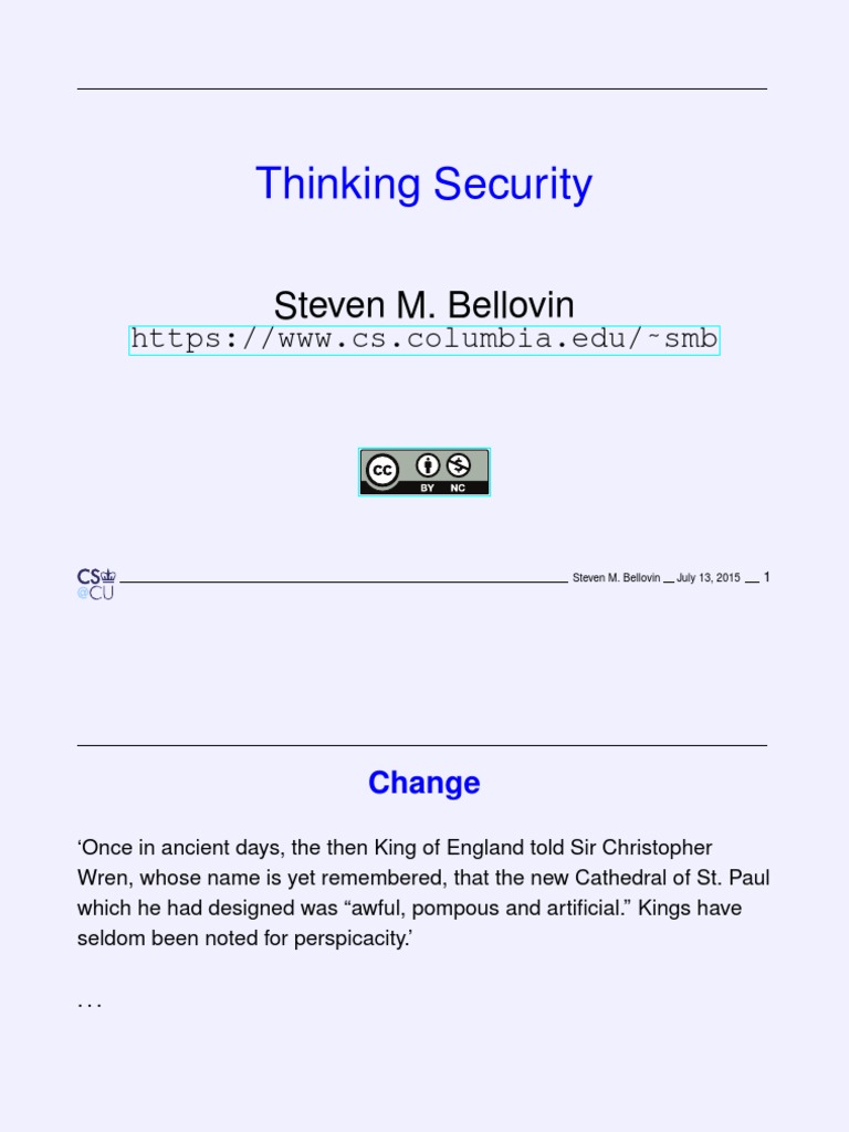 Thinking Security | PDF | Cryptography | Internet Of Things