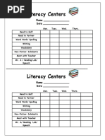 Daily 5 Checklist | PDF