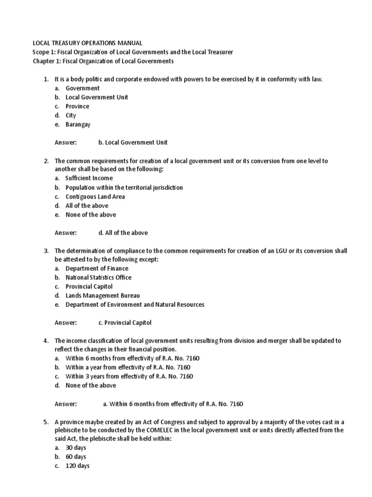 #1 Bclte Reviewer 2018 | PDF | Local Government | Justice