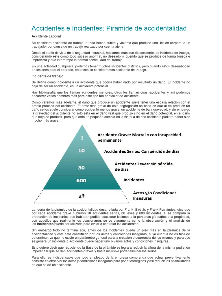 Triangulo de Bird | PDF | Accidentes | Accidente (general)