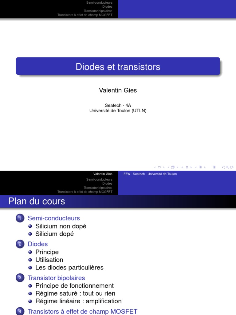 Introduction aux semi-conducteurs et diodes | PDF | Transistor ...