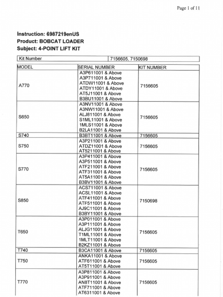 4 Point Lift Kit | PDF