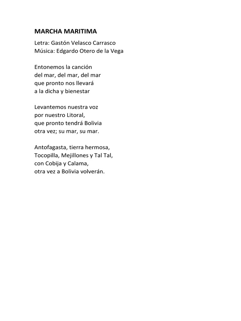 Marcha Maritima | PDF | Bolivia