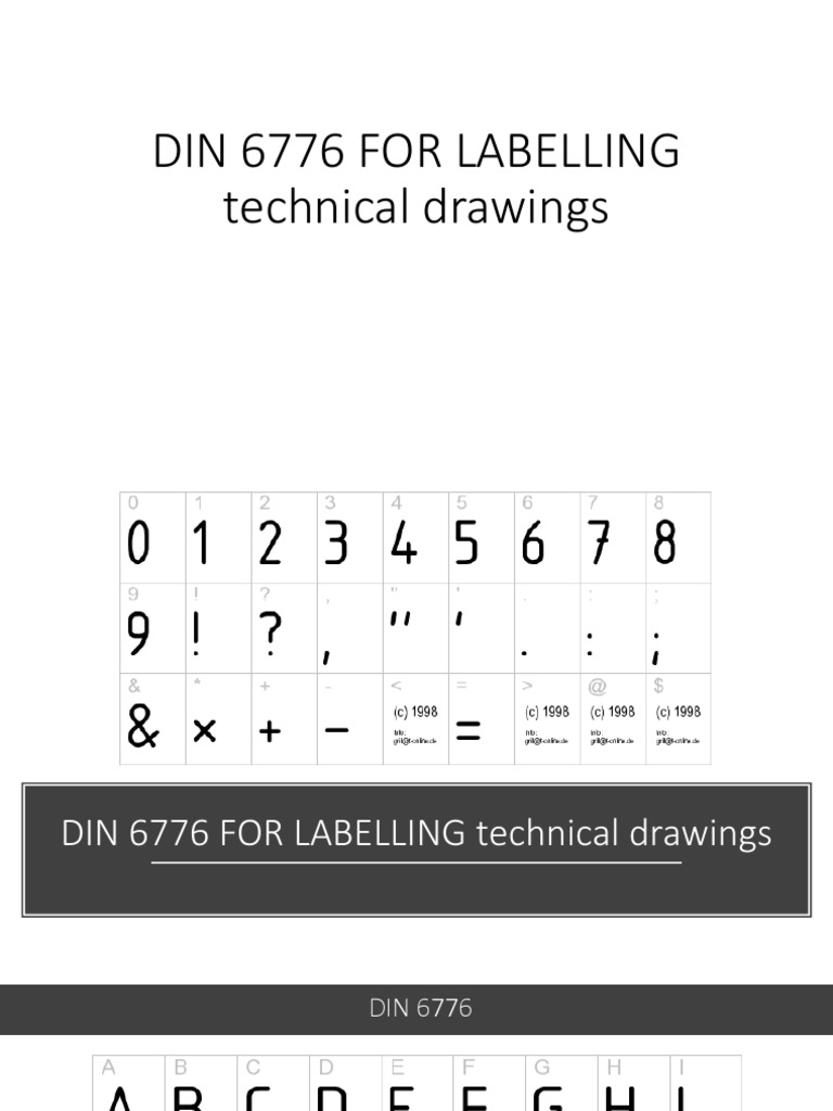 DIN 6776 Typeface for Technical Drawings | PDF | Technology & Engineering