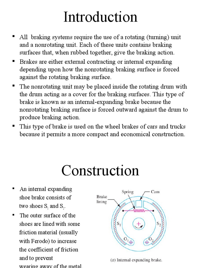 Internal Expanding Shoe Brake Overview | PDF | Home & Garden ...