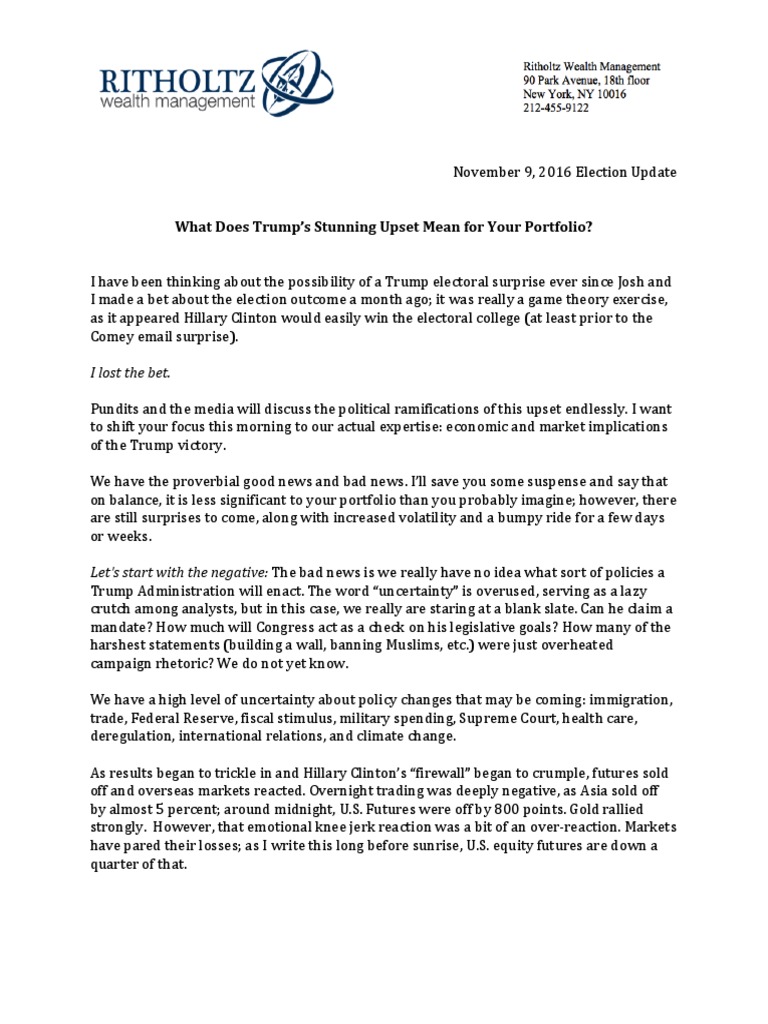 RWM Client Letter Election Results | PDF