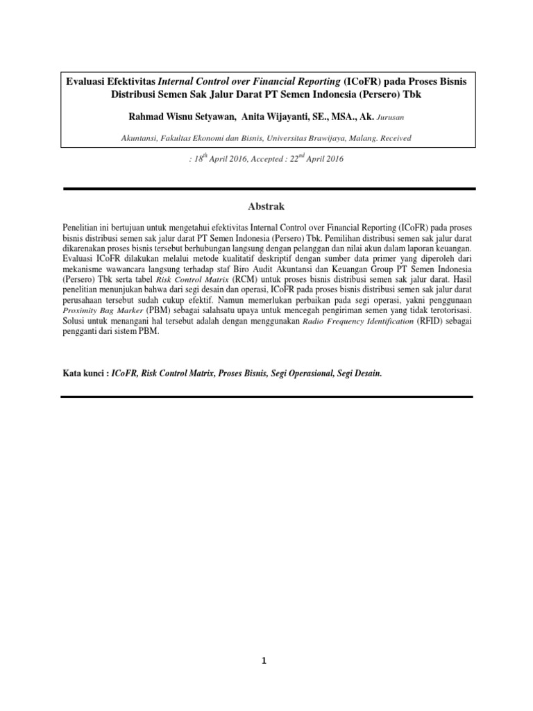 Penerapan ICOFR Convert | PDF