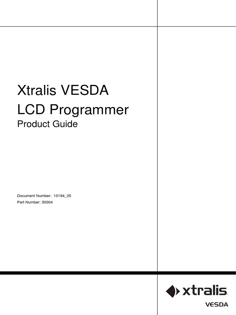 Xtralis VESDA LCD Programmer Product Guide A4 Lores | Indemnity ...