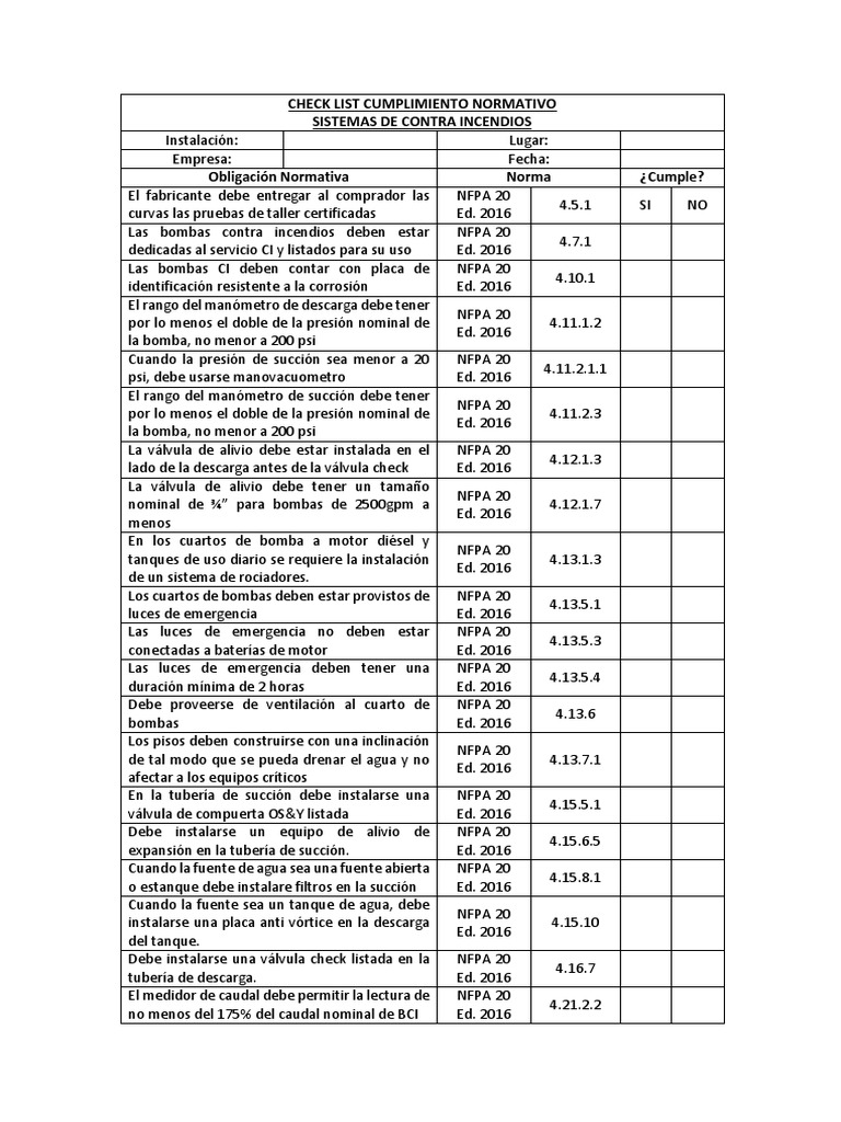Check List Cumplimiento Normativo | PDF | Science | Ciencia y Tecnología Check List Cumplimiento Normativo | PDF | Science | Ciencia y Tecnología