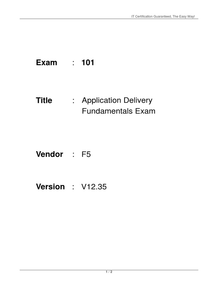 F5 101 V12.35 | PDF | Http Cookie | Web Server