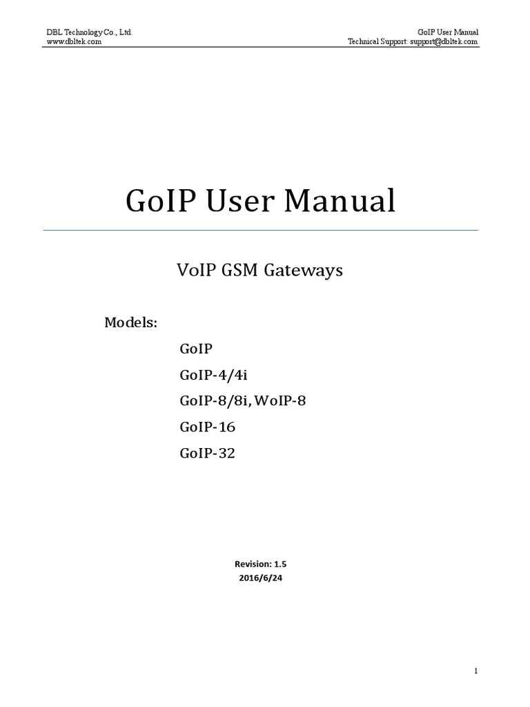 GoIP Series User Manual V1.5 | PDF | Port (Computer Networking) | Ip ...
