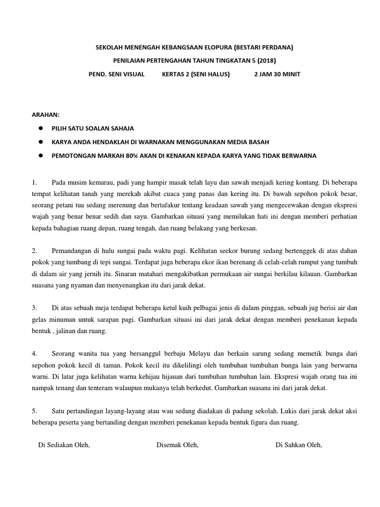 Soalan Kertas 2 PSV PPT SPM | PDF