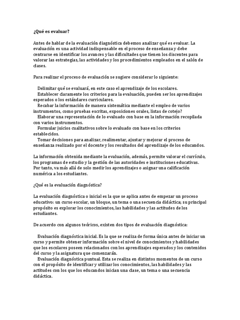 ¿Qué Es Evalúar? | PDF | Evaluación | Aprendizaje