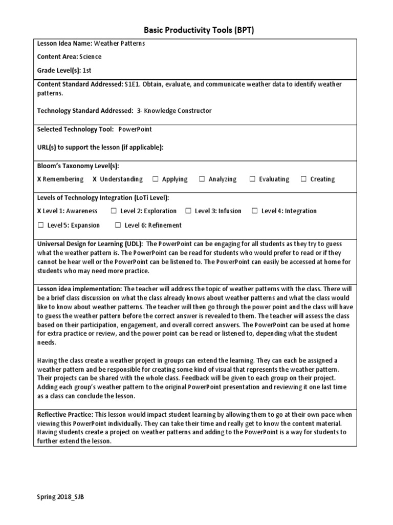 Basic Productivity Tools Lesson Idea | PDF | Microsoft Power Point | Education Theory