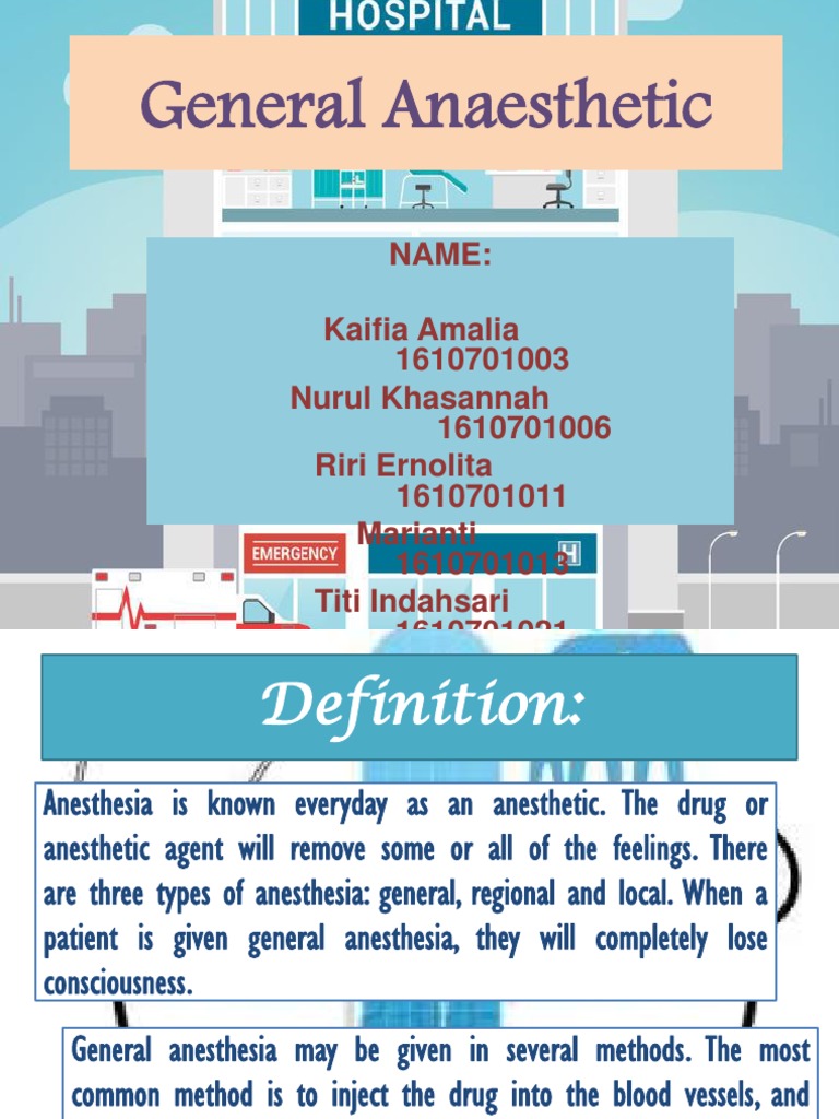 General Anaesthetic | PDF | Anesthesia | Surgery