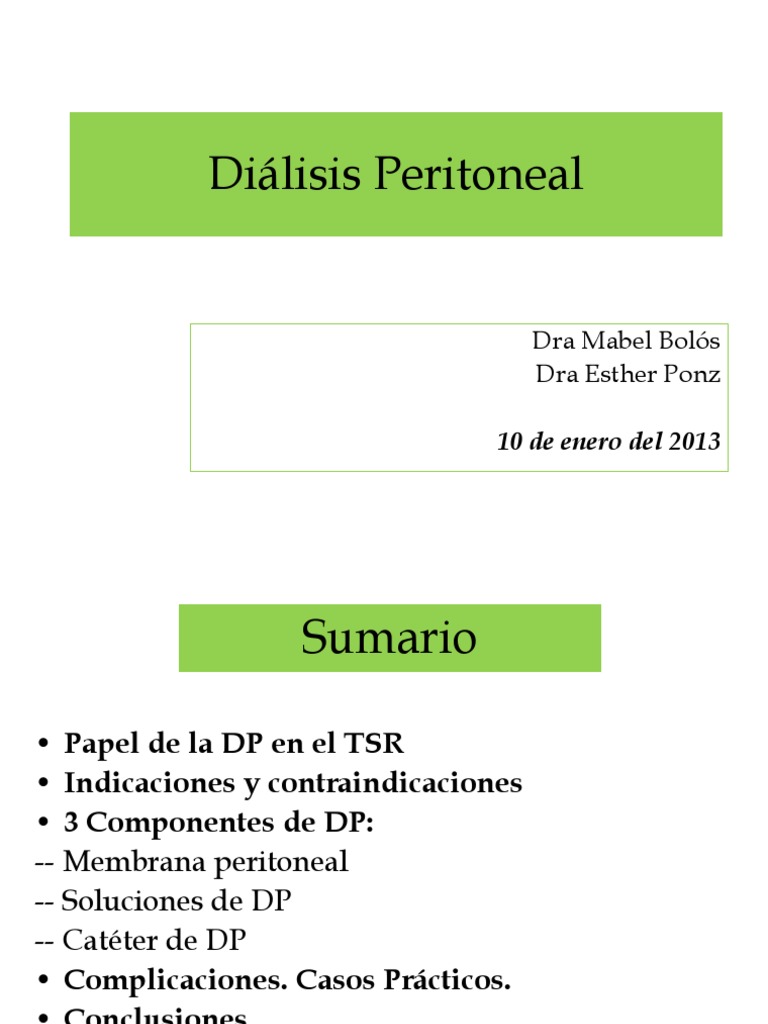 Guía Completa Sobre Diálisis Peritoneal Pdf Diálisis Hemodiálisis