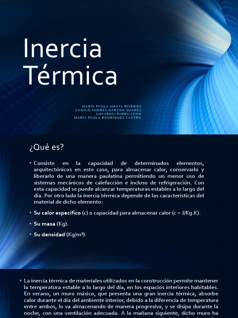 Inercia Térmica | PDF | Temperatura | Calor