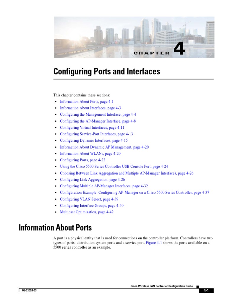 Cisco WLC Ports & Interfaces Guide | PDF | Ip Address | Port (Computer ...