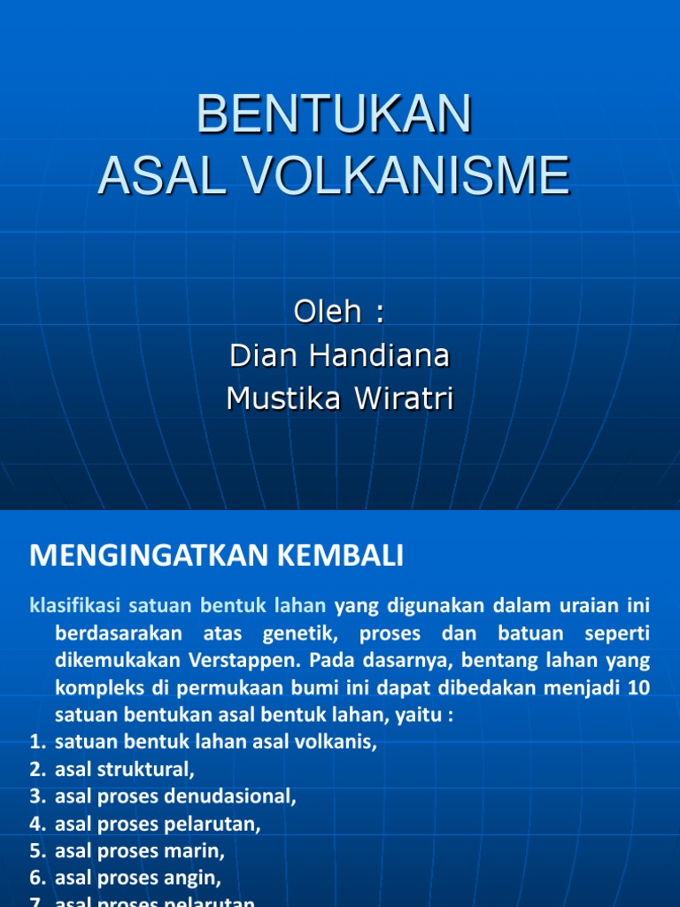 Bentukan Lahan Vulkanisme | PDF