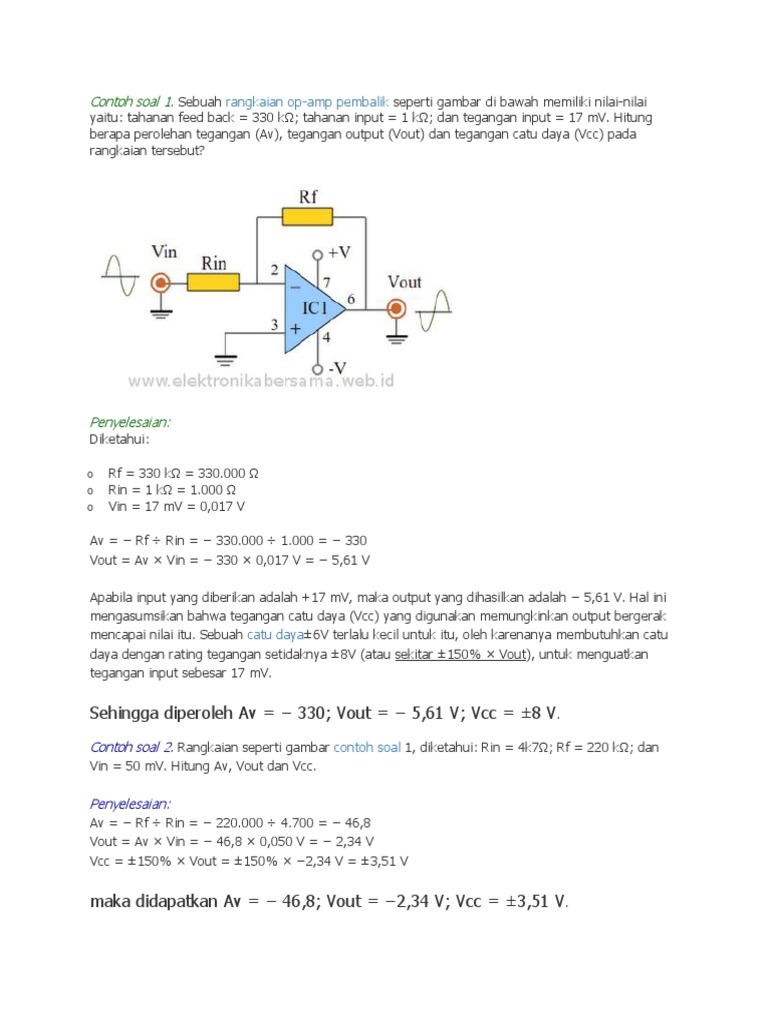 Contoh Soal Op Amp | PDF