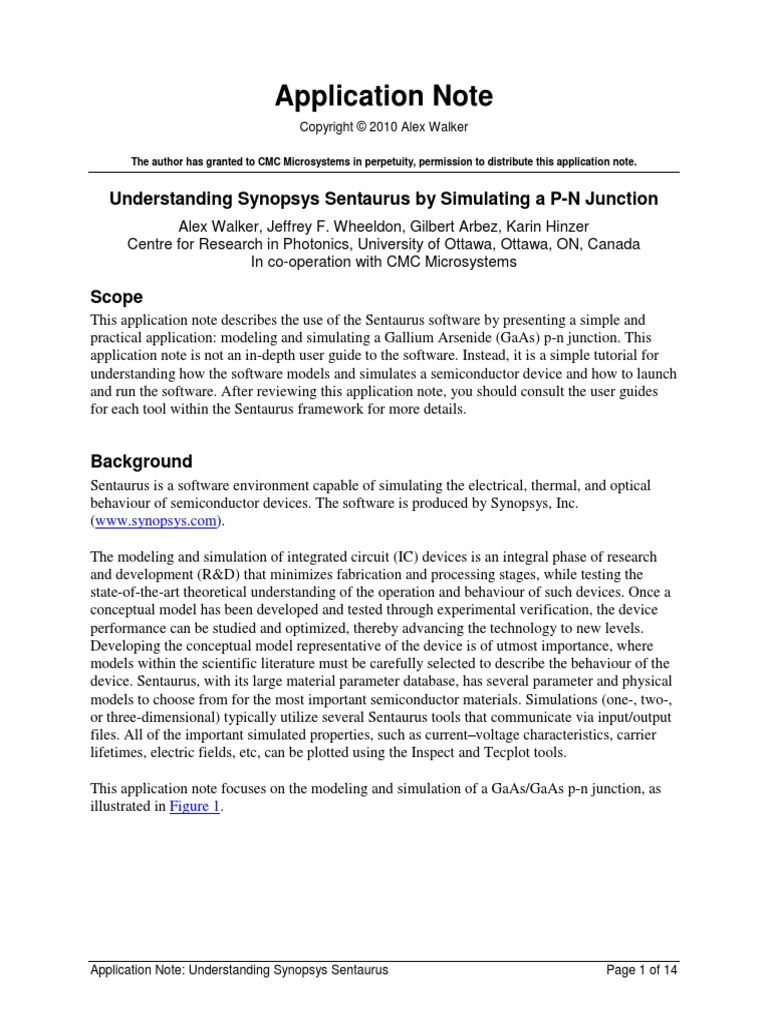 Understanding Synopsys Sentaurus by Simulating A P-N Junction PDF | PDF ...
