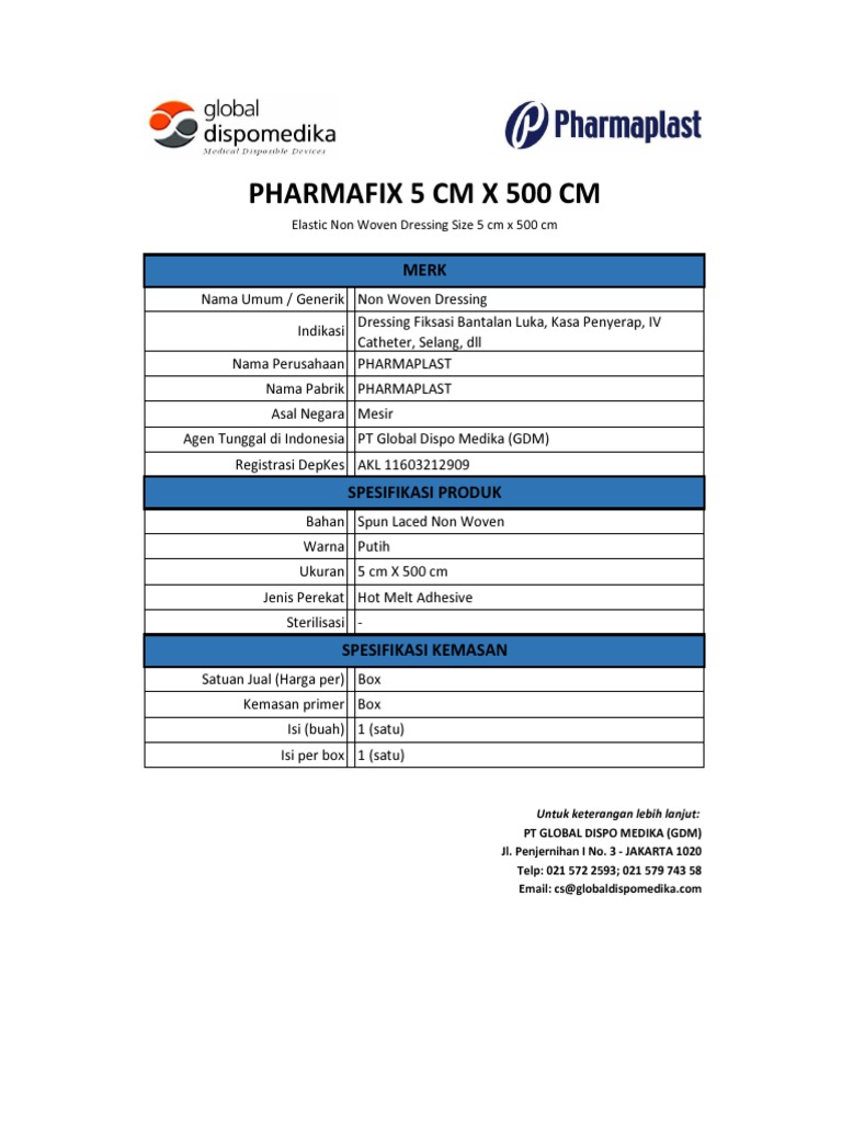 Pharmafix 5cm X 500cm | PDF