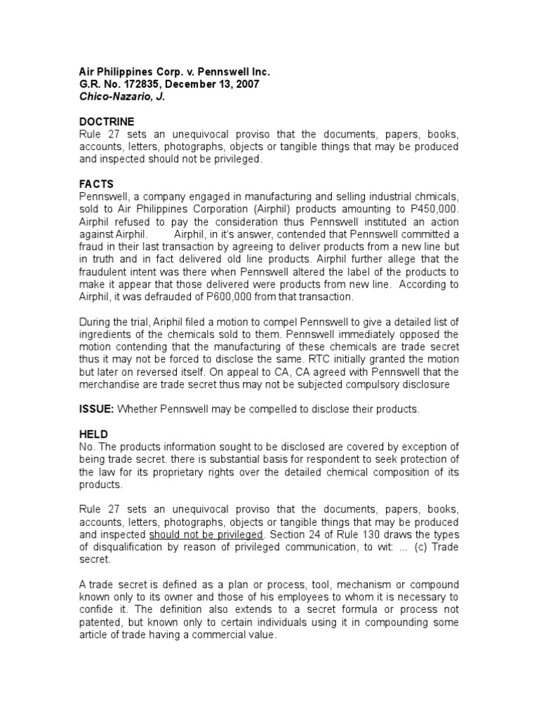 Chico-Nazario, J.: Air Philippines Corp. v. Pennswell Inc. G.R. No ...