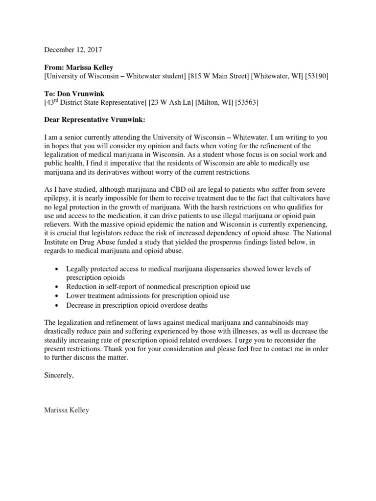 Marijuana Letter | PDF