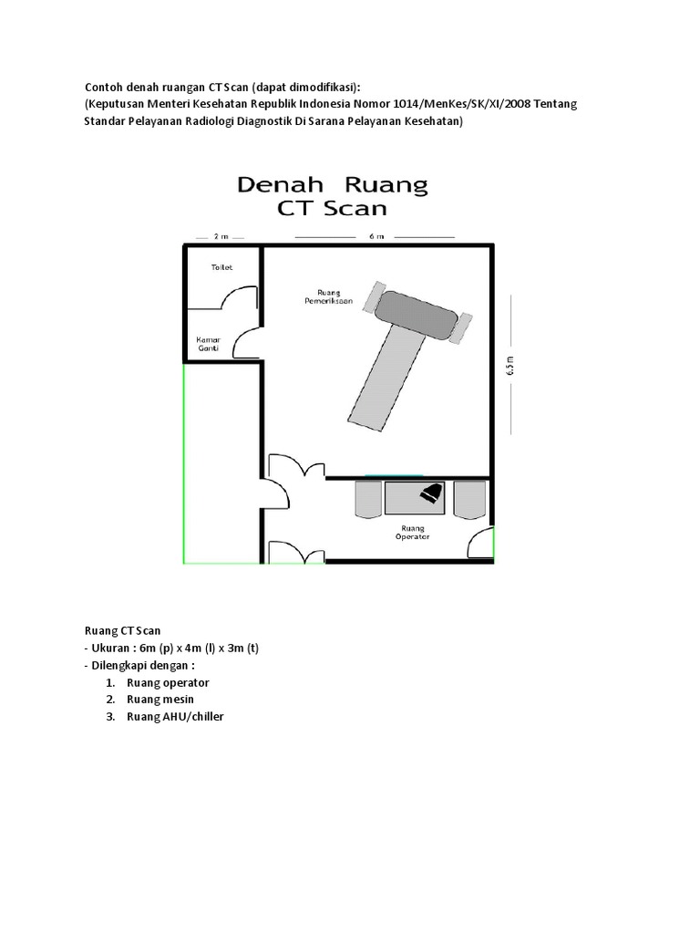 Denah Ruang CT Scan dan Standarnya | PDF