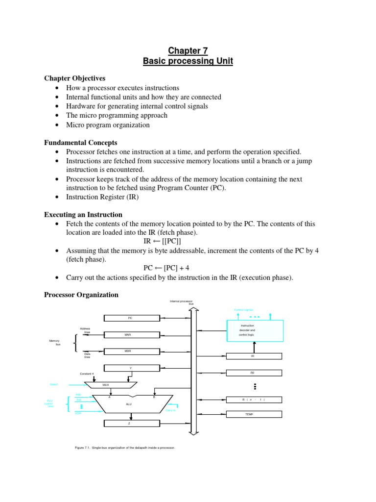 Basic Processing Unit: Chapter Objectives | PDF | Central Processing Unit | Input/Output