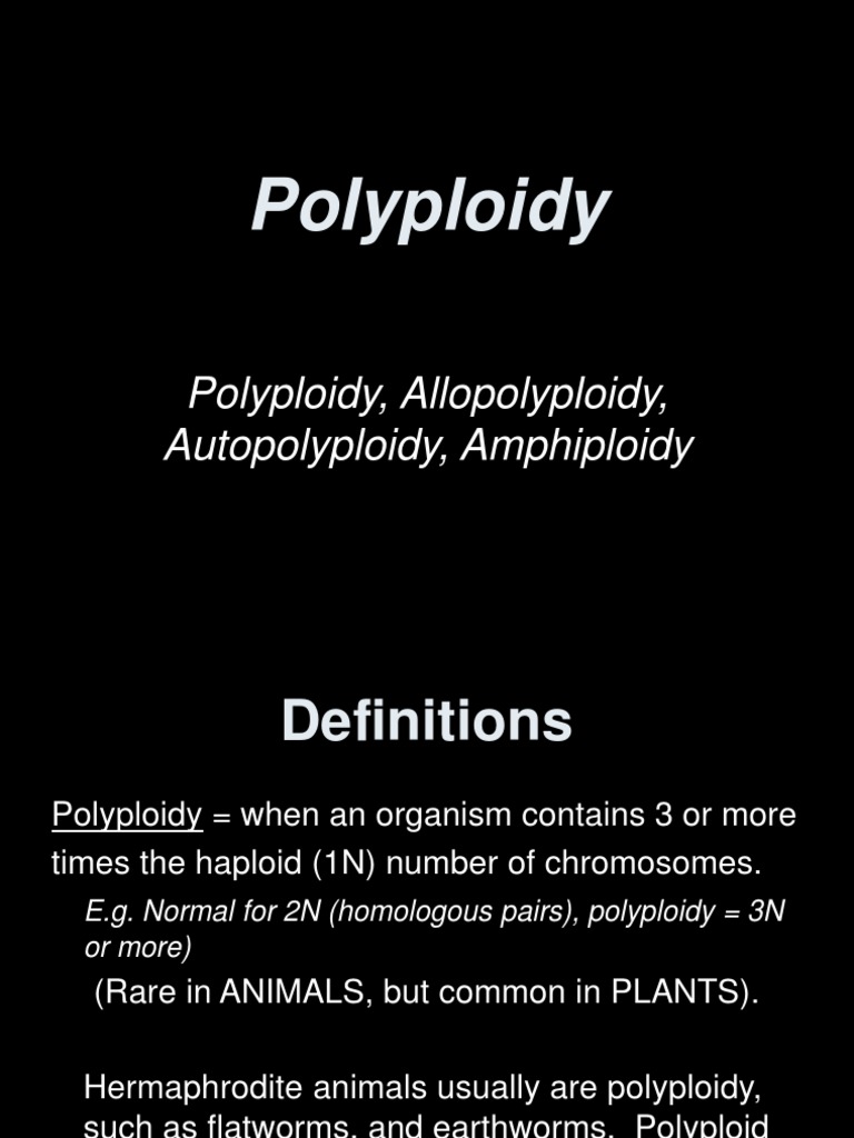 Polyploidy | PDF | Ploidy | Hybrid (Biology)