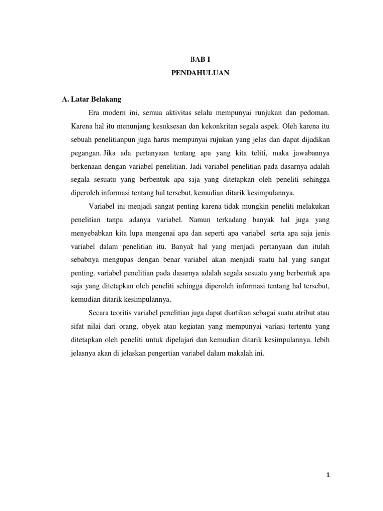 Jenis-Jenis Variabel dalam Penelitian | PDF | Karier & Perkembangan ...