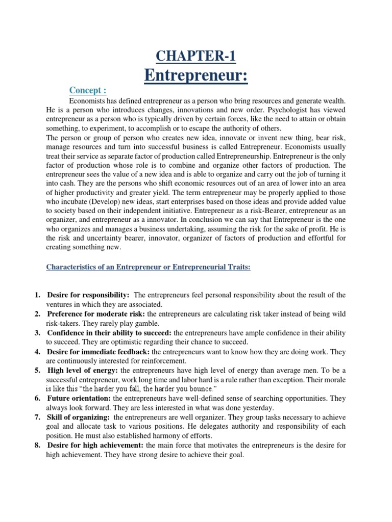 Entrepreneur | PDF | Entrepreneurship | Strategic Planning