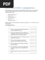 Sample Items The Multifactor Leadership Questionnaire (MLQ) Form 5X ...