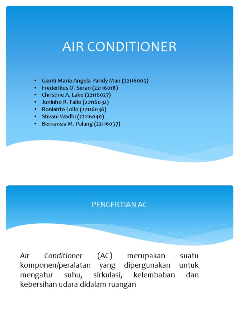 Presentasi Air Conditioner | PDF