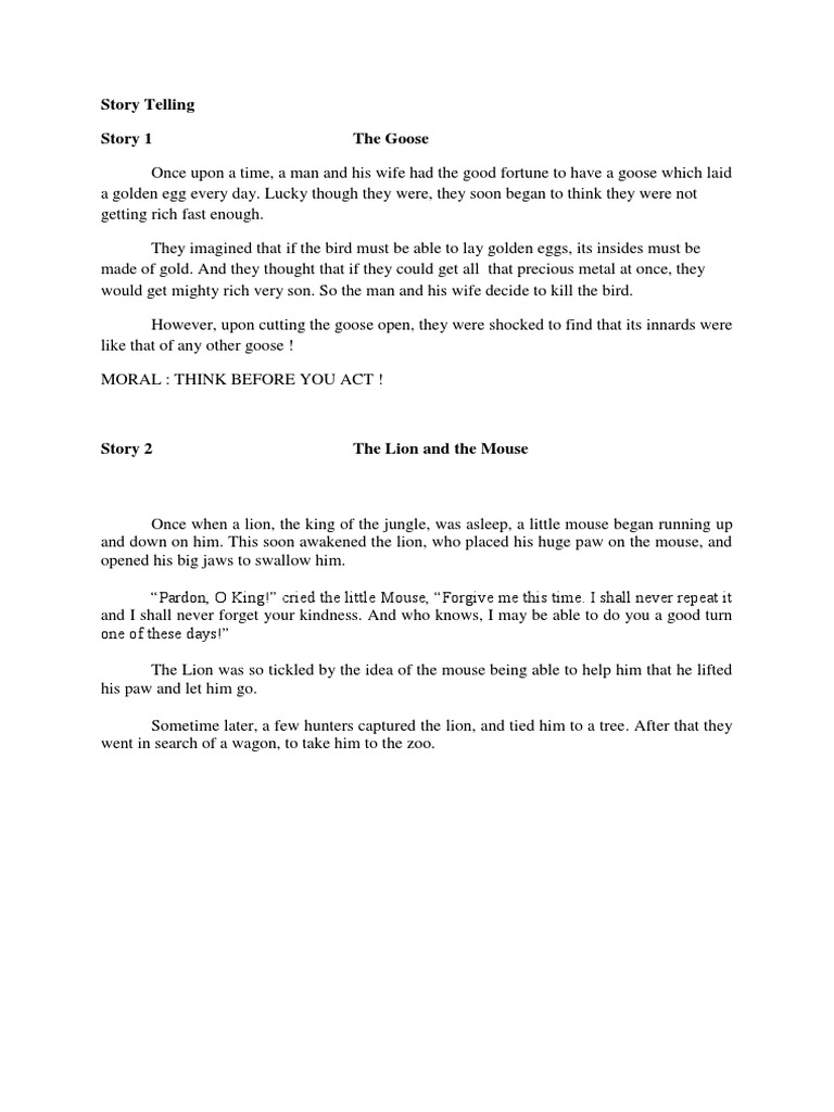 Text Story Telling | PDF