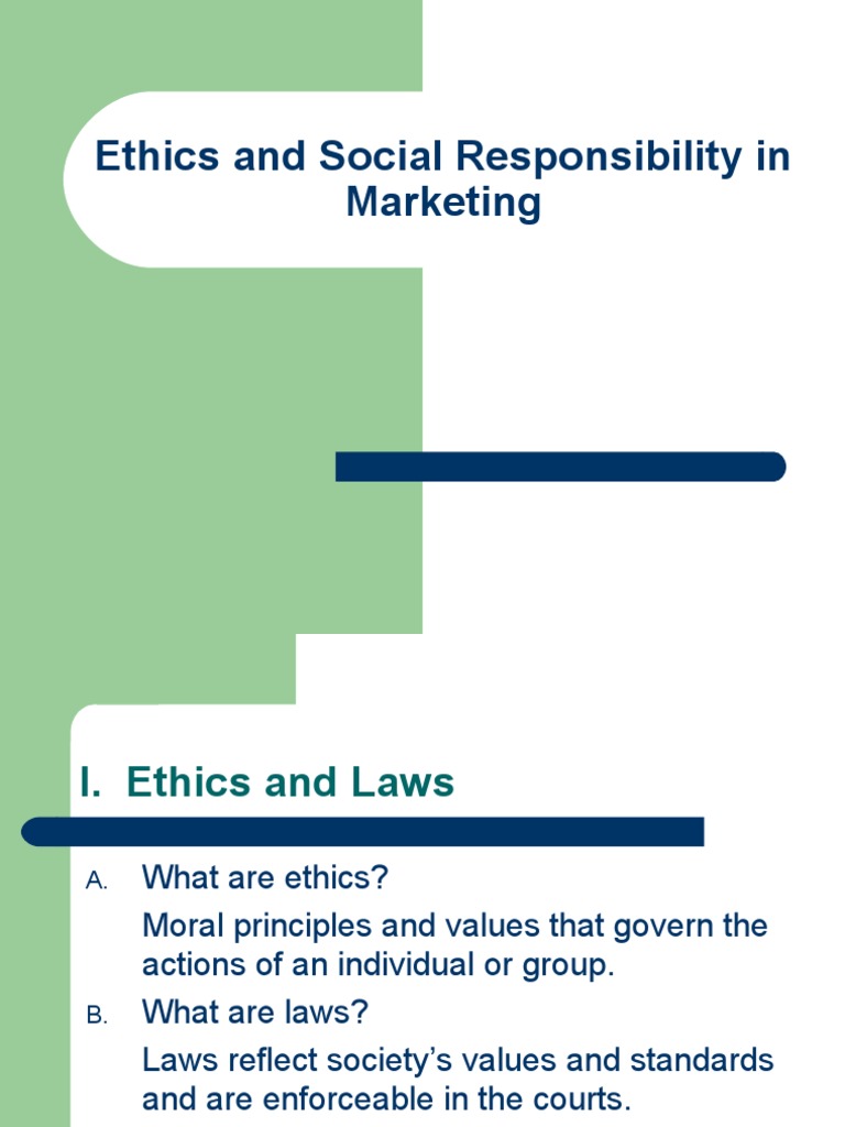 Ethics in Social Responsibility Marketing | PDF