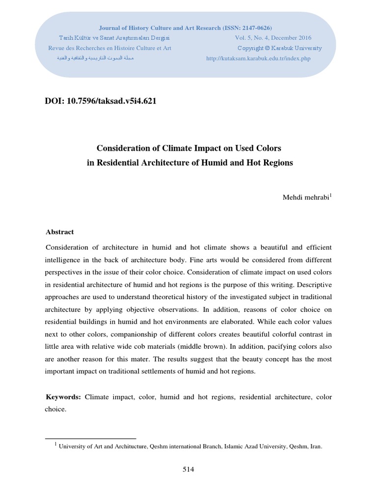 Consideration of Climate-1 | PDF | Window | Climate