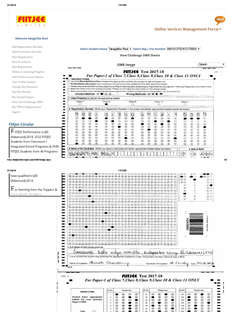FIITJEE Online Services Portal Guide | PDF | Business