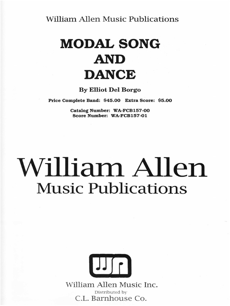 SCORE Modal Song and Dance | PDF