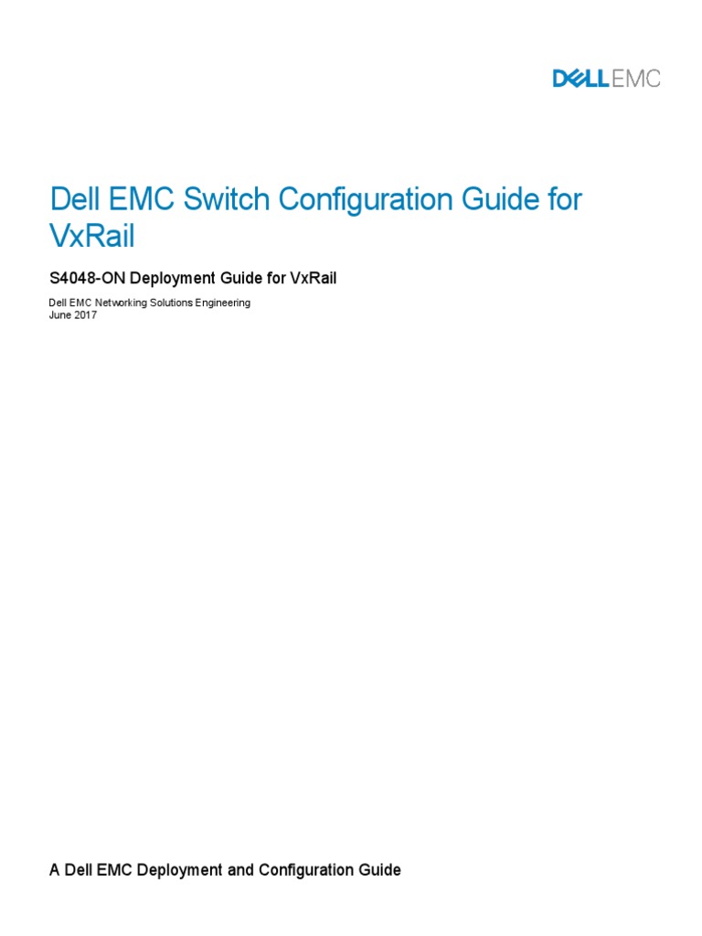 Dell EMC Switch Configuration Guide For VxRail | PDF | Network Topology ...