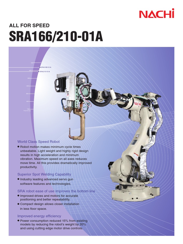 SRA166/SRA210 Robot Specifications | PDF | Robot | Robotics